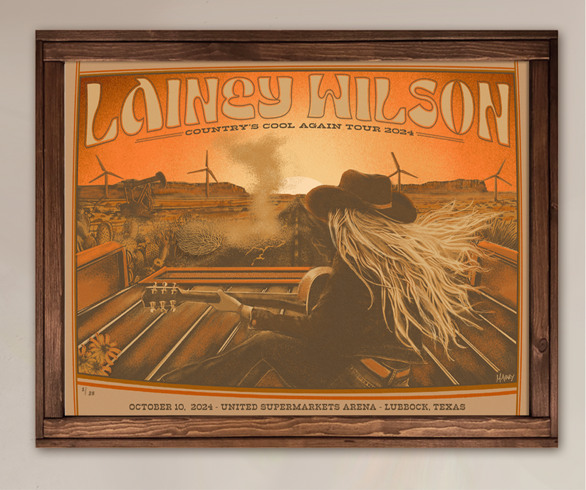 Lainey Wilson Poster | United Supermarkets Arena | TX | OCT '24 (AP ...