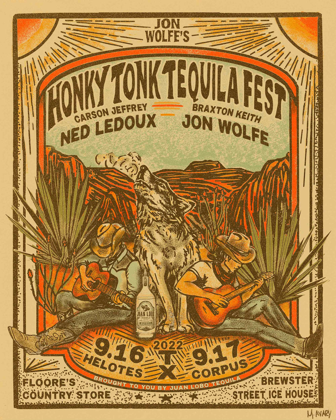 Jon Wolfe's Honky Tonk Tequila Fest | Official Line-Up Poster | 2022 ...